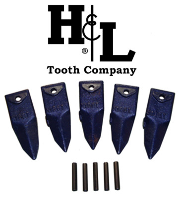 X156T Tiger Hensley Style Bucket Teeth (5 Pack) + Pins by H&L Tooth Co ...