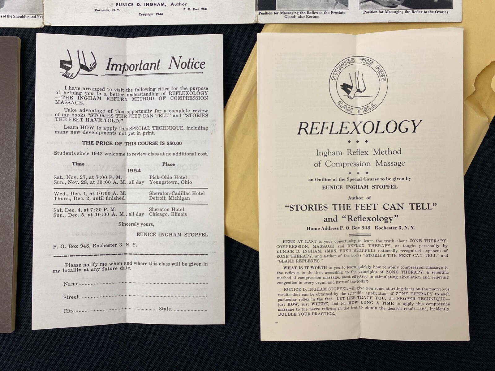 1948 Stories The Feet Can Tell & Zone Therapy Chart Eunice Ingham ...