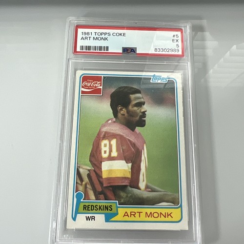 1981 Topps Art Monk Rookie Card Coca-Cola Washington Redskins RC PSA🔥 ...