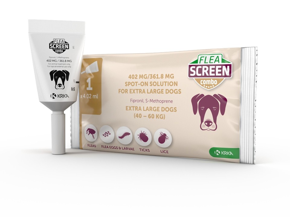 FLEA SCREEN combo Spot On for Dogs & Cats - Kills Fleas, Flea Eggs ...