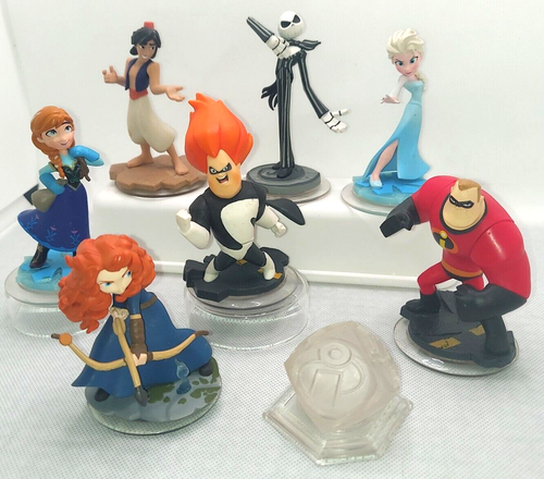 Nice Lot of DISNEY INFINITY Crystal Clear Starter Playset + Figures ...