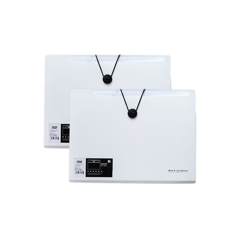 2 Pcs Document Bag Expanding File Folder Organizer with Fasteners ...