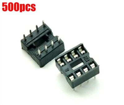 500Pcs 8-Pin 8Pins Dil Dip Socket Pcb Mount Connector la | eBay