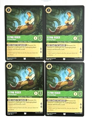 4X DISNEY LORCANA FIRST CHAPTER - FLYNN RIDER - CHARMING ROGUE -74/204🔥 ...