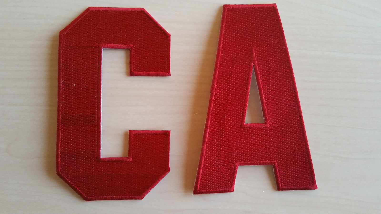 RED Captain C Alternate A Patch for Jersey Hockey Soccer Lacrosse ...
