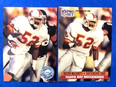 NFL - Keith McCants 1991 Pro Set Platinum & 1991 Pro Set Football ...