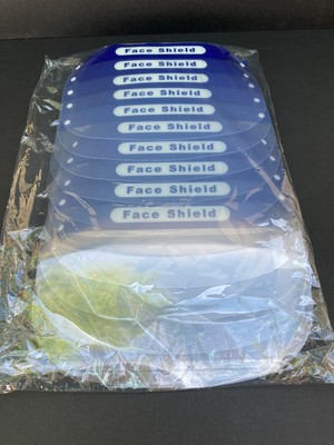 LOT of 10 NEW Face Shields Protective Anti-Splash Clear Face Mask Cover ...