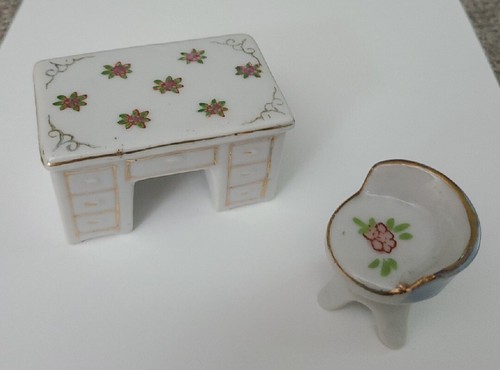 Vintage Ceramic Desk And Chair Made in Occupied Japan | eBay