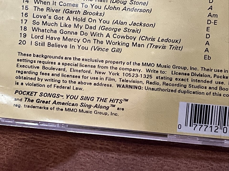 Pocket Songs Country Karaoke: Country Hits Vol 2 - Audio CD With Lyrics ...