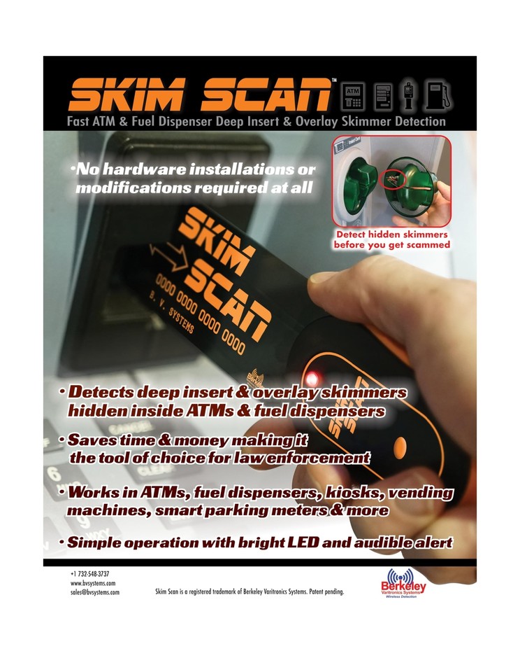 Skim Scan detects hidden card skimmers in ATMs, fuel dispensers and ...