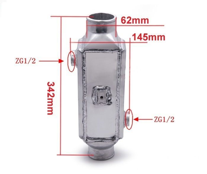 Wassergekühlter Ladeluftkühler Alu Universal Wasser LLK WLLK Turbo ...