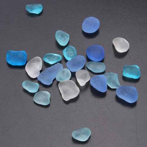 blue beach sea glass cobalt aqua 20 pieces mixed color lot bulk fish ...