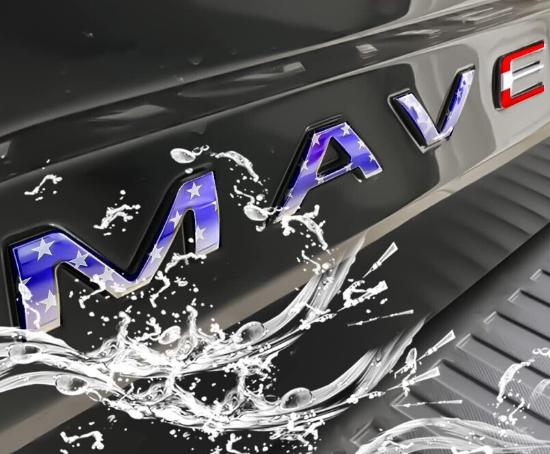 For Ford Maverick 2022-2024 US Flag Rear Tailgate MAVERICK Emblem ...