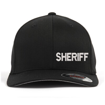 Sheriff embroidered flexfit flex fit baseball cap, fitted Sheriff cap ...