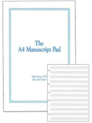 Manuscript Pad Recycled A4 50Pp 12 Stave (Softcover Book) | eBay Australia