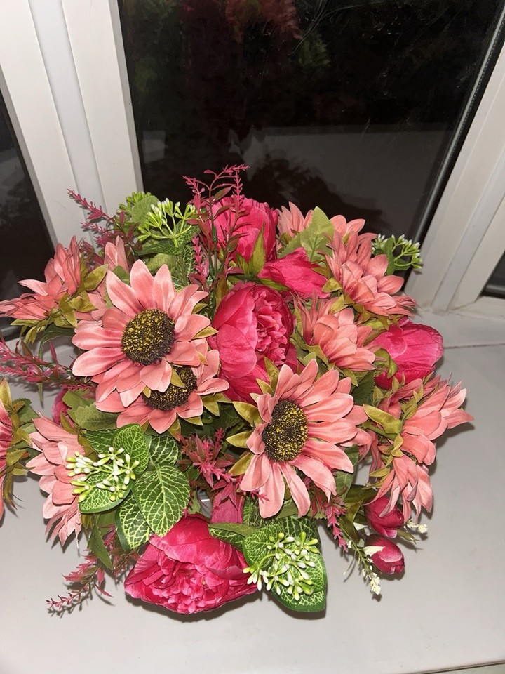 Artificial Flowers Display With In/outdoor Versatile Pot | eBay UK