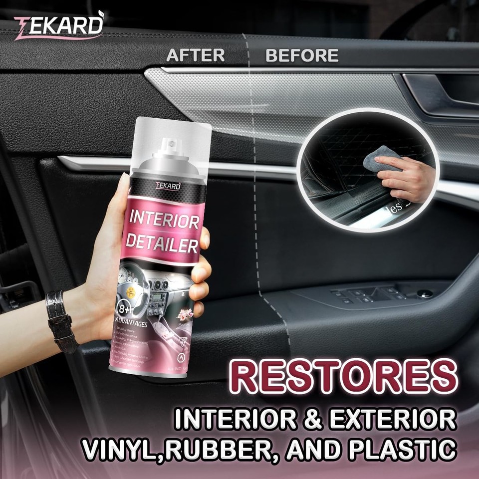 TEKARD Car Interior Cleaner 15oz 2pk: Detailer for Rubber, Leather ...