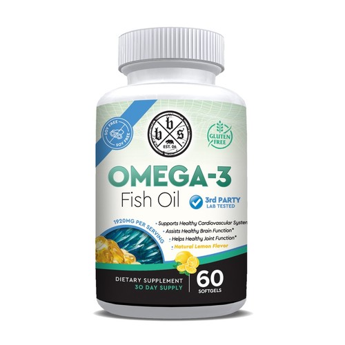 Omega 3 Fish Oil - Lemon Flavor (2 Pack) - 120 SoftGels - 60 Day Supply ...