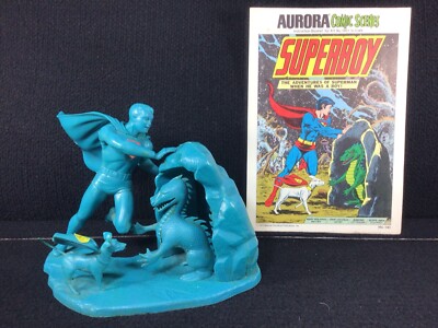 VINTAGE 1974 AURORA SUPERBOY ACTION DISPLAY MODEL KIT W/COMIC. DC ...