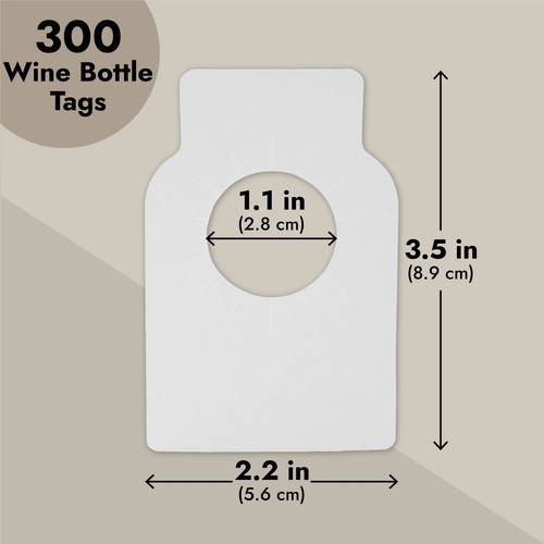 300 Plain White Wine Cellar Labels, Wine Tags for Wine Rack, 2.25"x 3.5 ...