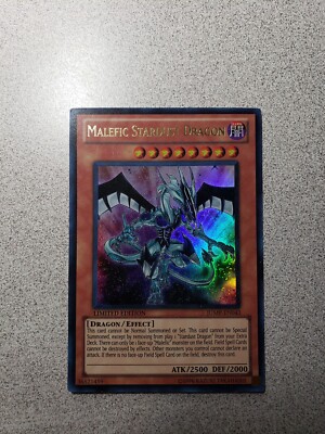 Malefic Stardust Dragon YUGIOH Card Jump-EN043 Limited Edition Holofoil ...