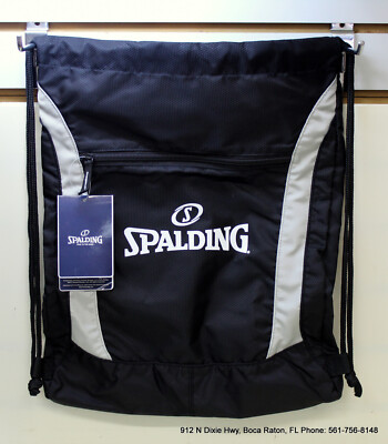 Spalding Nylon Drawstring Bag, Sports Bag, Gym Bag Cinch Bag with ...