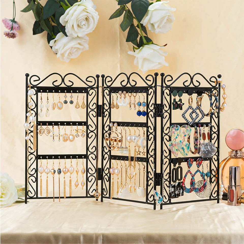 Screen Accessory Rack Jewelry Organizers Earring Holder Display Stand Foldable | eBay