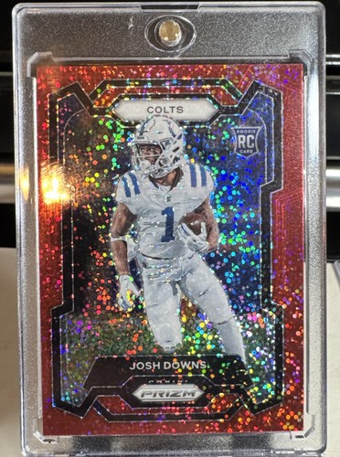 2023 Panini Prizm - Red Sparkle Prizm #345 Josh Downs (RC). SSP | eBay