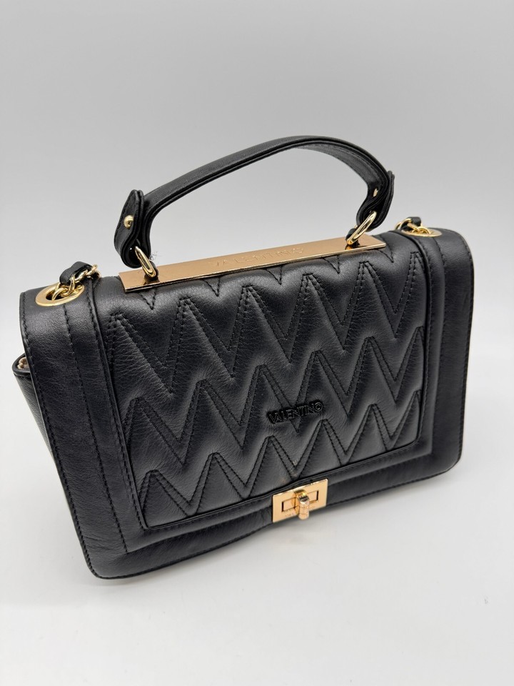 VALENTINO By Mario Valentino Alice quilted leather shoulder bag - BLACK ...
