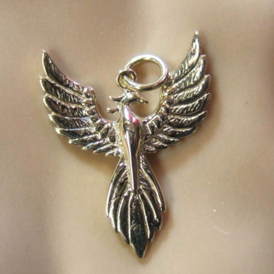 9 ct GOLD new 3D phoenix bird pendant or charm | eBay UK