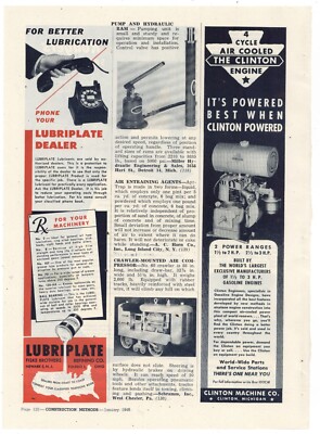1948 Clinton Machine Co. Ad: 4 Cycle Air Cooled Engine - Clinton ...