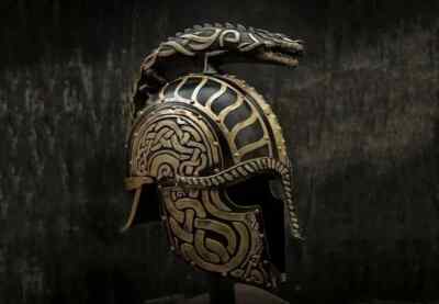 LARP 18GA Steel Medieval Knight Turin's Helmet- Dragon-helmet Viking ...