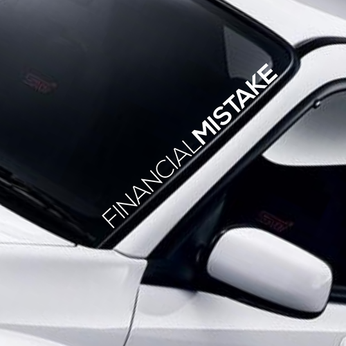 Financial Mistake Windscreen Sticker Dub Euro Stance Low Lowered Funny ...