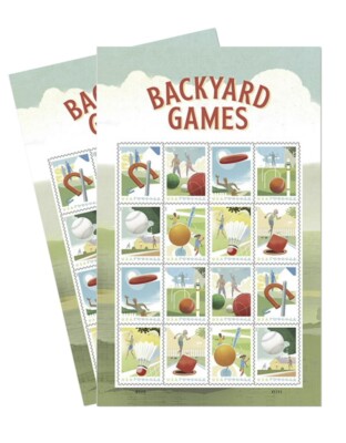 2021 Backyard Games Imperforated sheet of 16 stamps | eBay