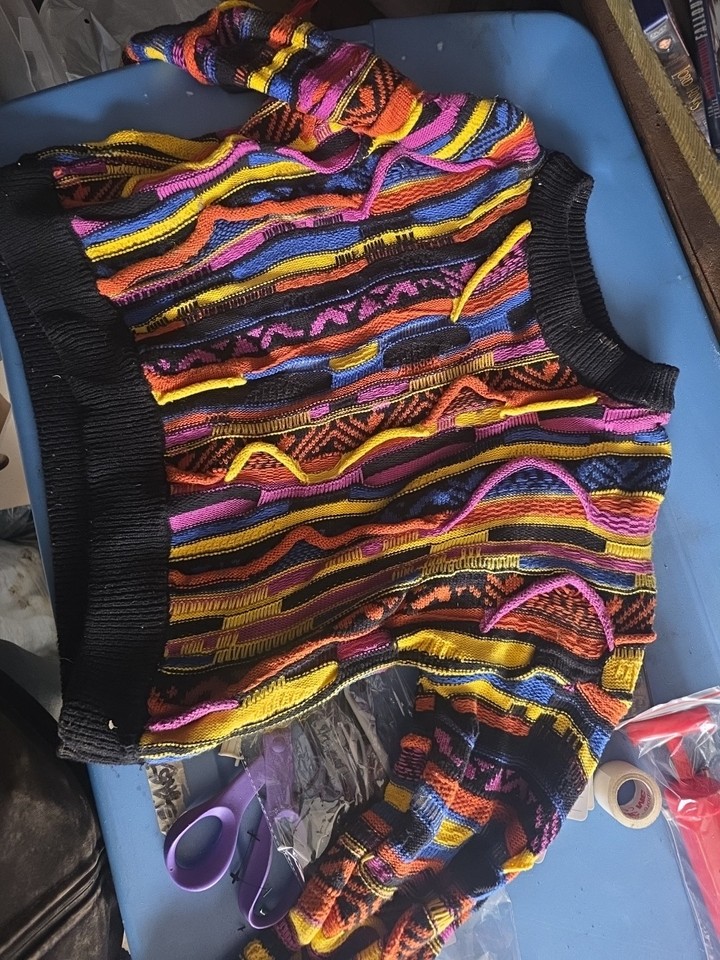 Ed Bassmaster sweater (XL) with mullet headband. PSH! Think I give a ...