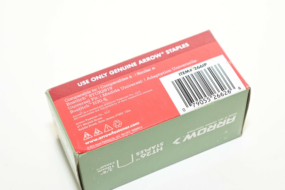 5,000 Arrow #266IP HT26 3/8" (10mm) Staples - Bostitch H30-6 / STCR2619 ...