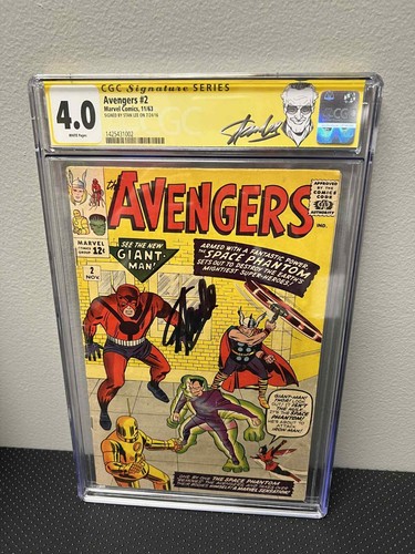 Avengers #1 Signed by Stan Lee Graded CGC 4.0 Custom Yellow Label ...