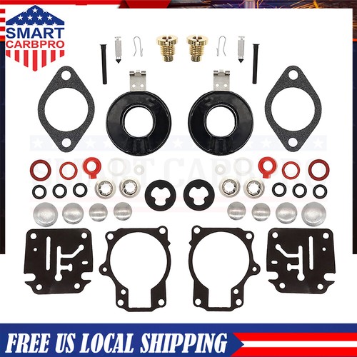 2SET FOR JOHNSON EVINRUDE 40 45 48 HP CARBURETOR CARB REBUILD REPAIR ...