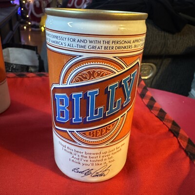 Billy Beer Can 12oz Can Empty 5in High x 2.5in Across Antique Vintage ...