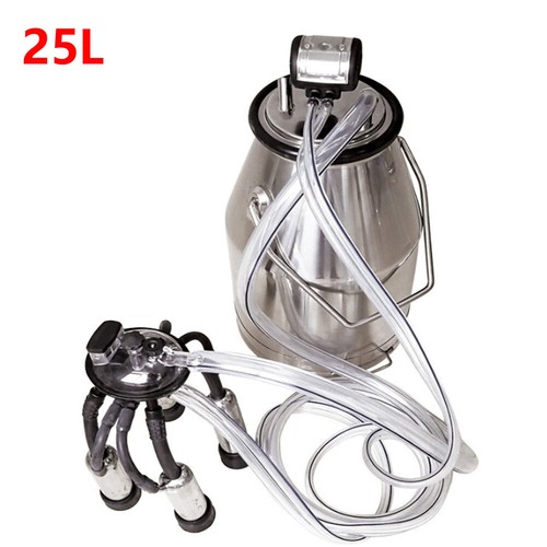 Portable Farm Cow Milking Milker Machine Bucket Tank Container Barrel ...
