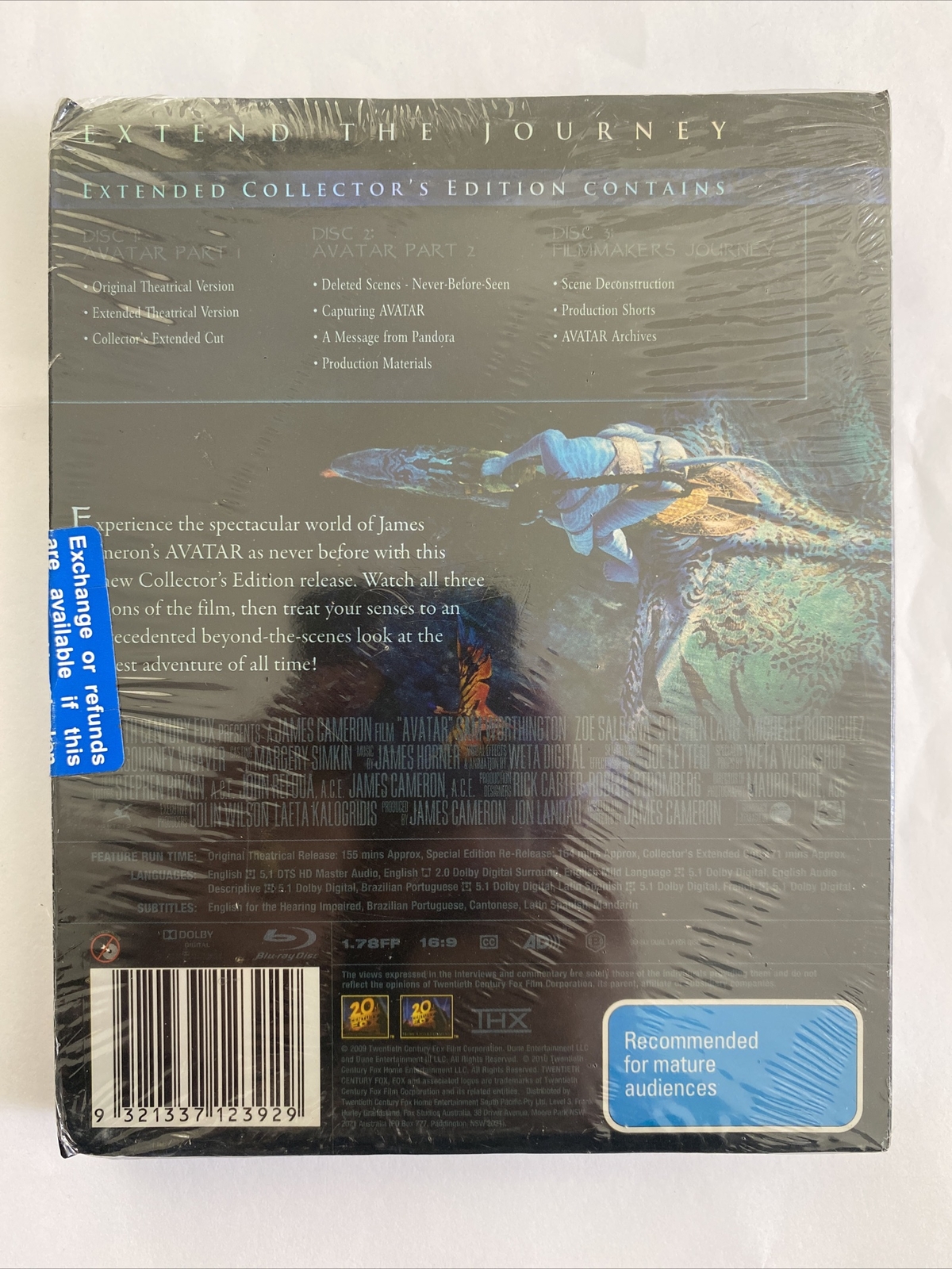 Avatar (Extended Collector's Edition, Blu-ray, 2009) for sale online | eBay