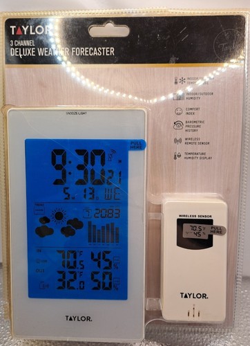 Taylor Digital Deluxe Weather Forecaster White 1735 for sale online | eBay
