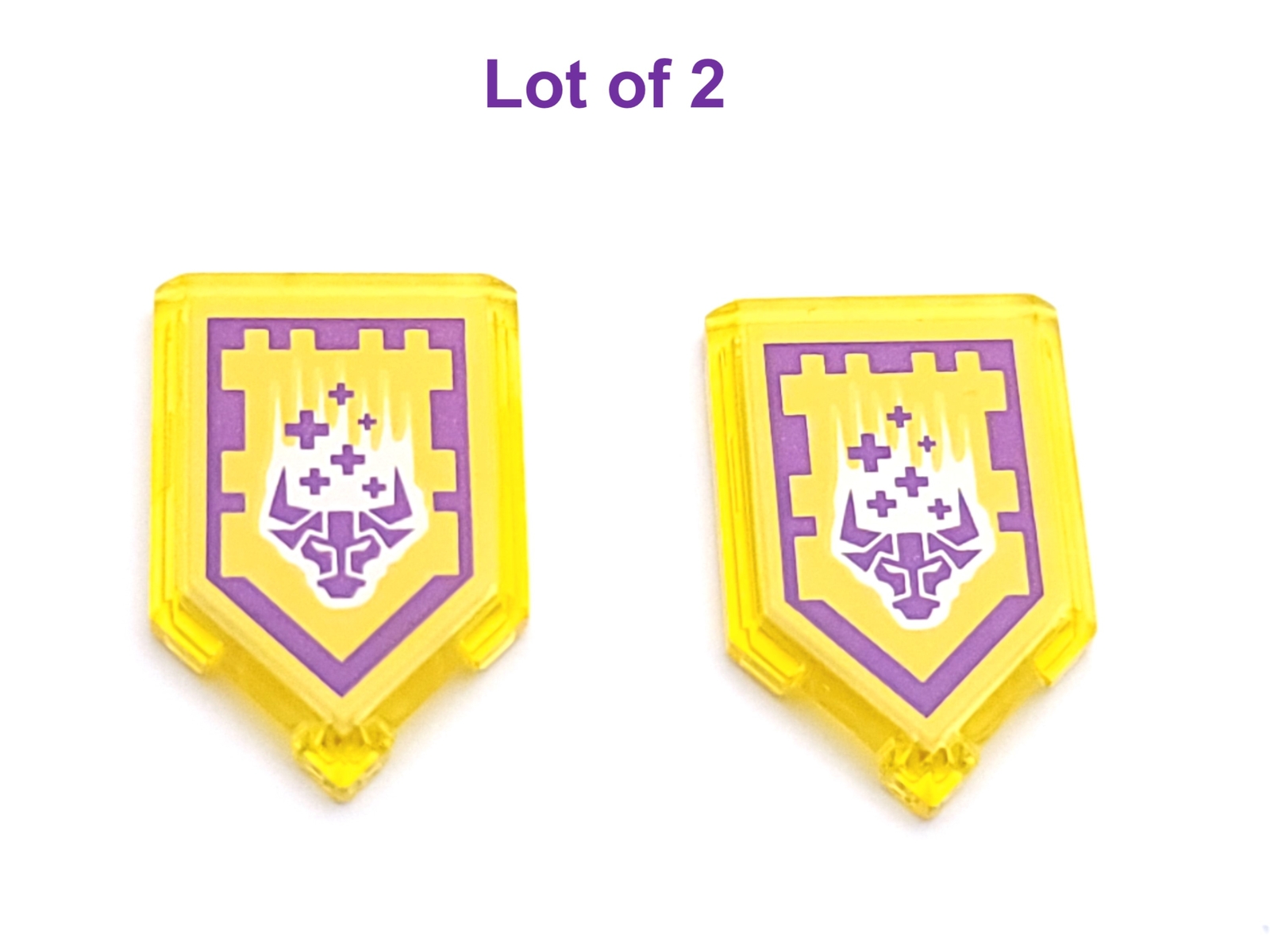 Lego 2x3 Pentagonal Tile Nexo Knights Power Shield Raging Rally Trans ...