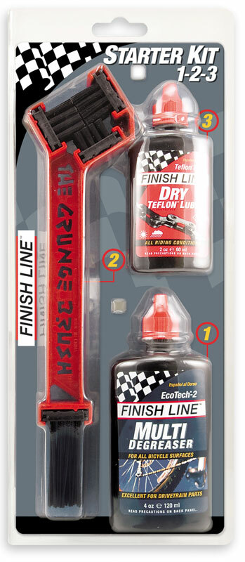 Finish Line Starter Kit 1-2-3 With Grunge Brush 2oz Dry Lube and 4oz ...