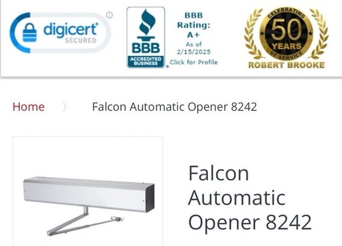 Falcon 8242 Operator Reg Arm Alum HL-26” | eBay