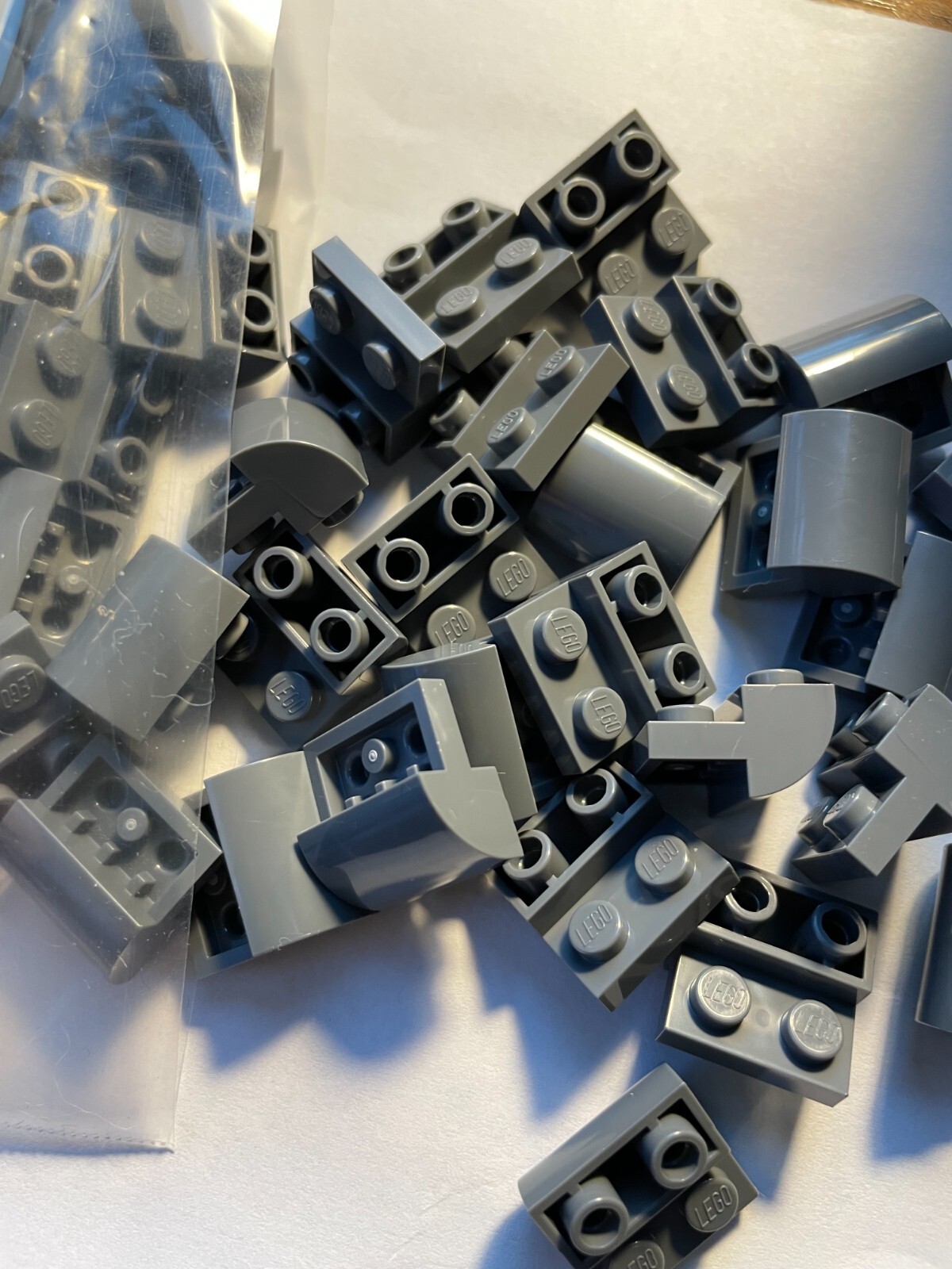 LEGO - NEW-#1750-DARK BLUISH GREY-SLOPE CURVED 2 X 2 INVERTED-10 PIECES ...