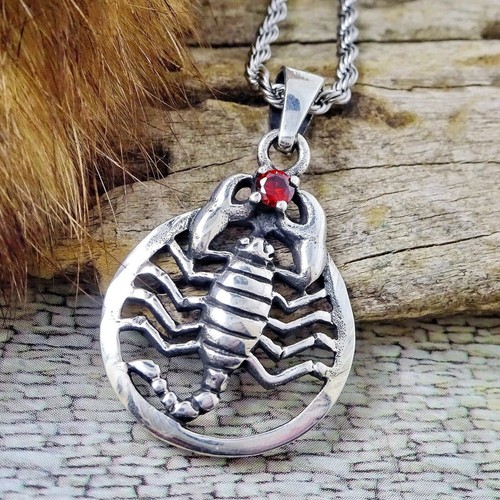 Scorpio Zodiac Pendant Scorpion Sign Sterling Silver | eBay