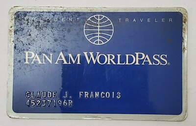 PAN AM WORLDPASS FREQUENT TRAVELER CARD VINTAGE | eBay