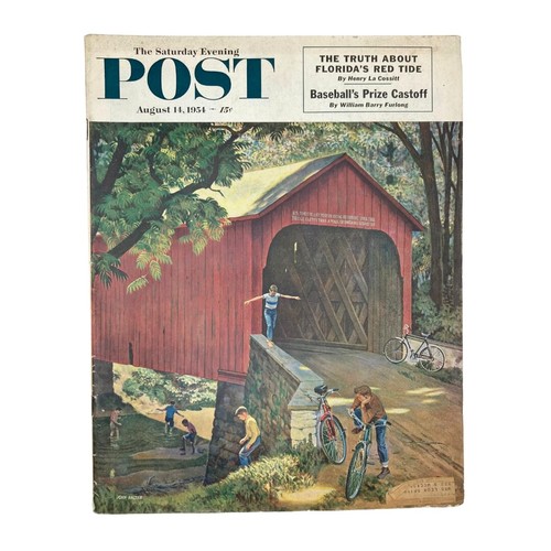 Saturday Evening Post Magazine August 14 1954 Lazy Summer Day - John ...