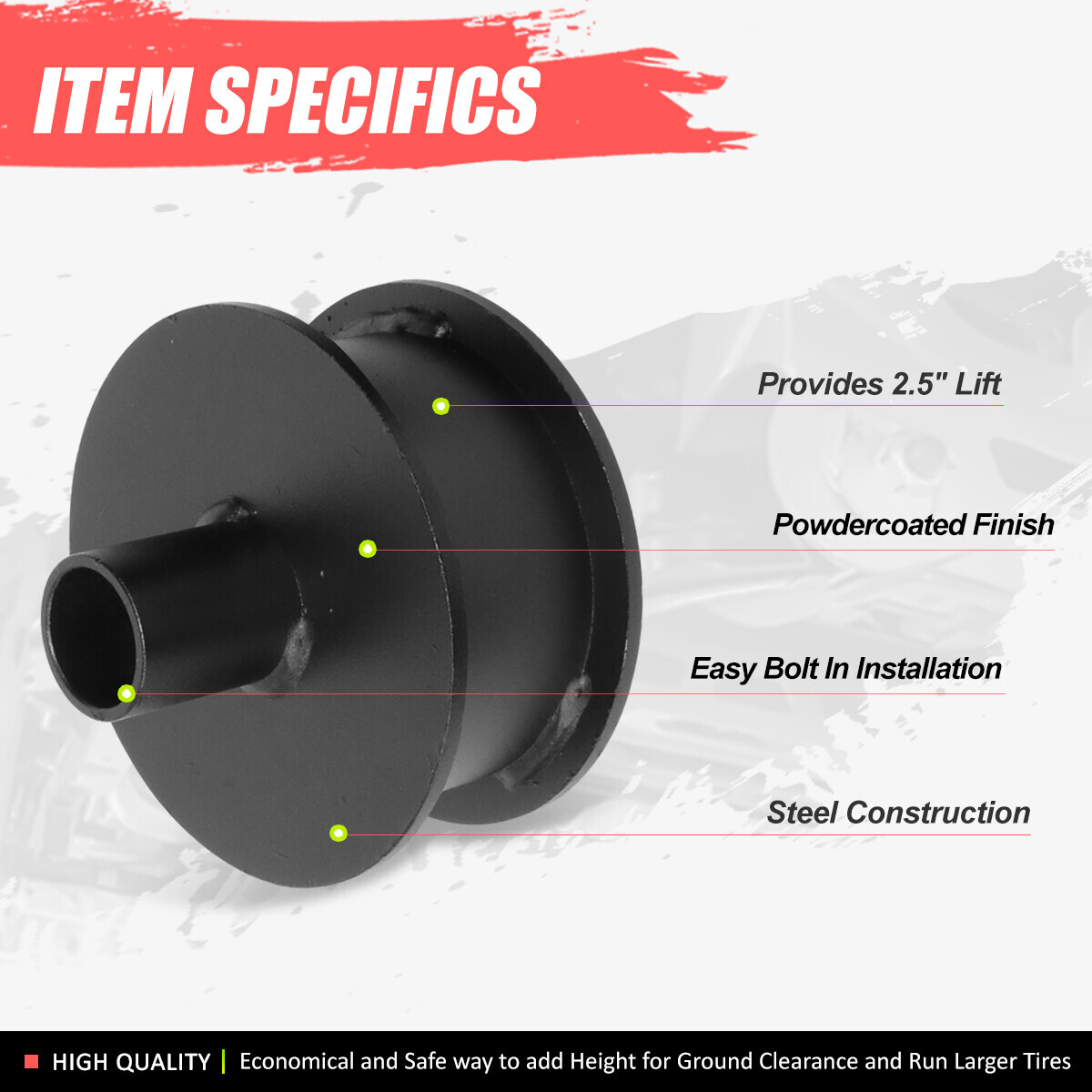 2.5" Front &Rear Complete Coil Spring Lift Spacer Kit for Jeep Wrangler ...